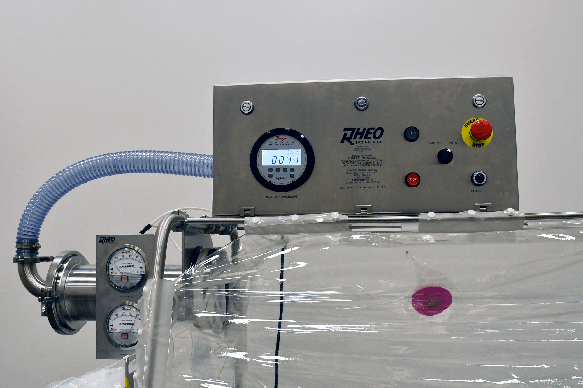 2-Chamber Weigh & Dispense Negative Pressure Isolator - Rheo Flexibles